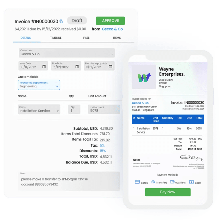Creating an Invoice for Partial Payments